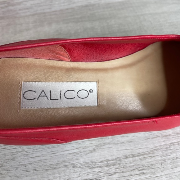 Calico | Shoes | Gorgeous Vintage Calico Cruise Red Leather Flats ...